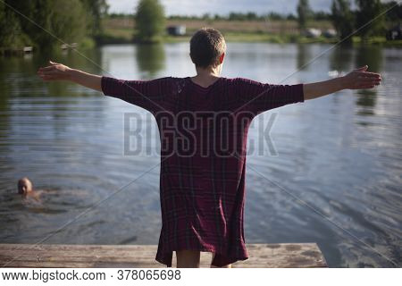 Woman Diving Into Water Images, Illustrations & Vectors (Free) - Bigstock