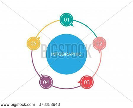 Round Infographic 1 5 Vector & Photo (Free Trial) | Bigstock