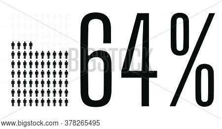 Sixty Four Percent Vector & Photo (Free Trial) | Bigstock