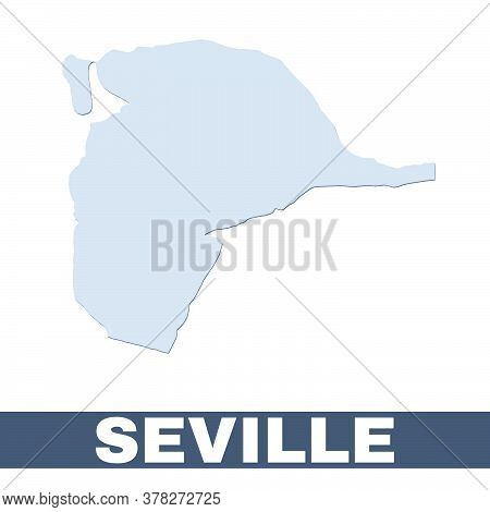 Seville Outline Map. Vector & Photo (Free Trial) | Bigstock