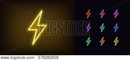 Neon Lightning Flash Vector & Photo (Free Trial) | Bigstock