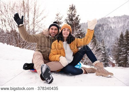 Young Couple In The Snow Images, Illustrations & Vectors (Free) - Bigstock
