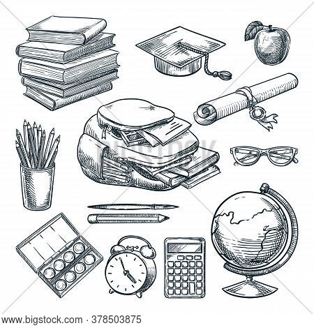 School Supplies Vector & Photo (Free Trial) | Bigstock