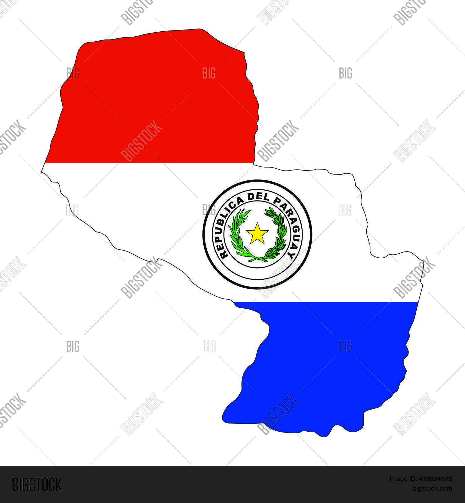 Paraguay Map Vector & Photo (Free Trial) | Bigstock
