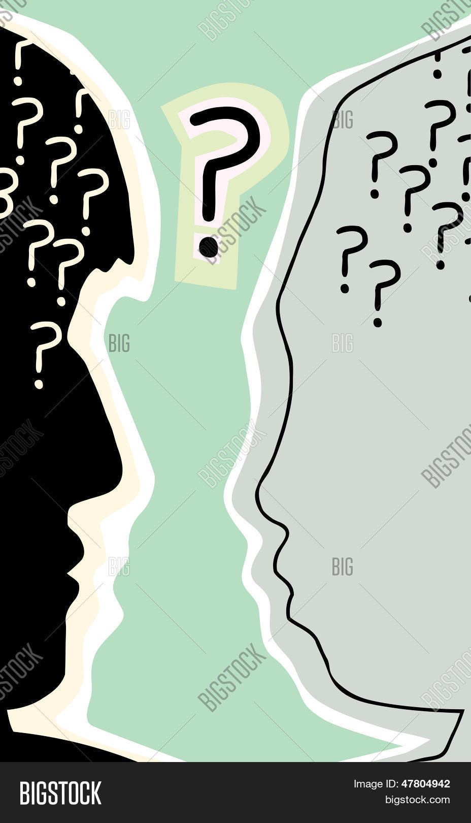 Heads Question Mark Vector & Photo (Free Trial) | Bigstock