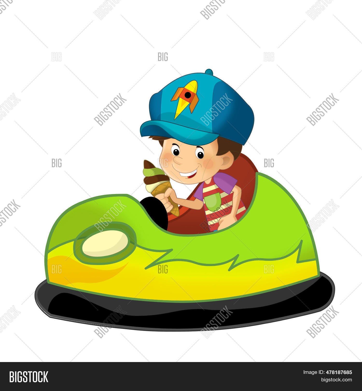 Cartoon Scene Kid Boy Image & Photo (Free Trial) | Bigstock