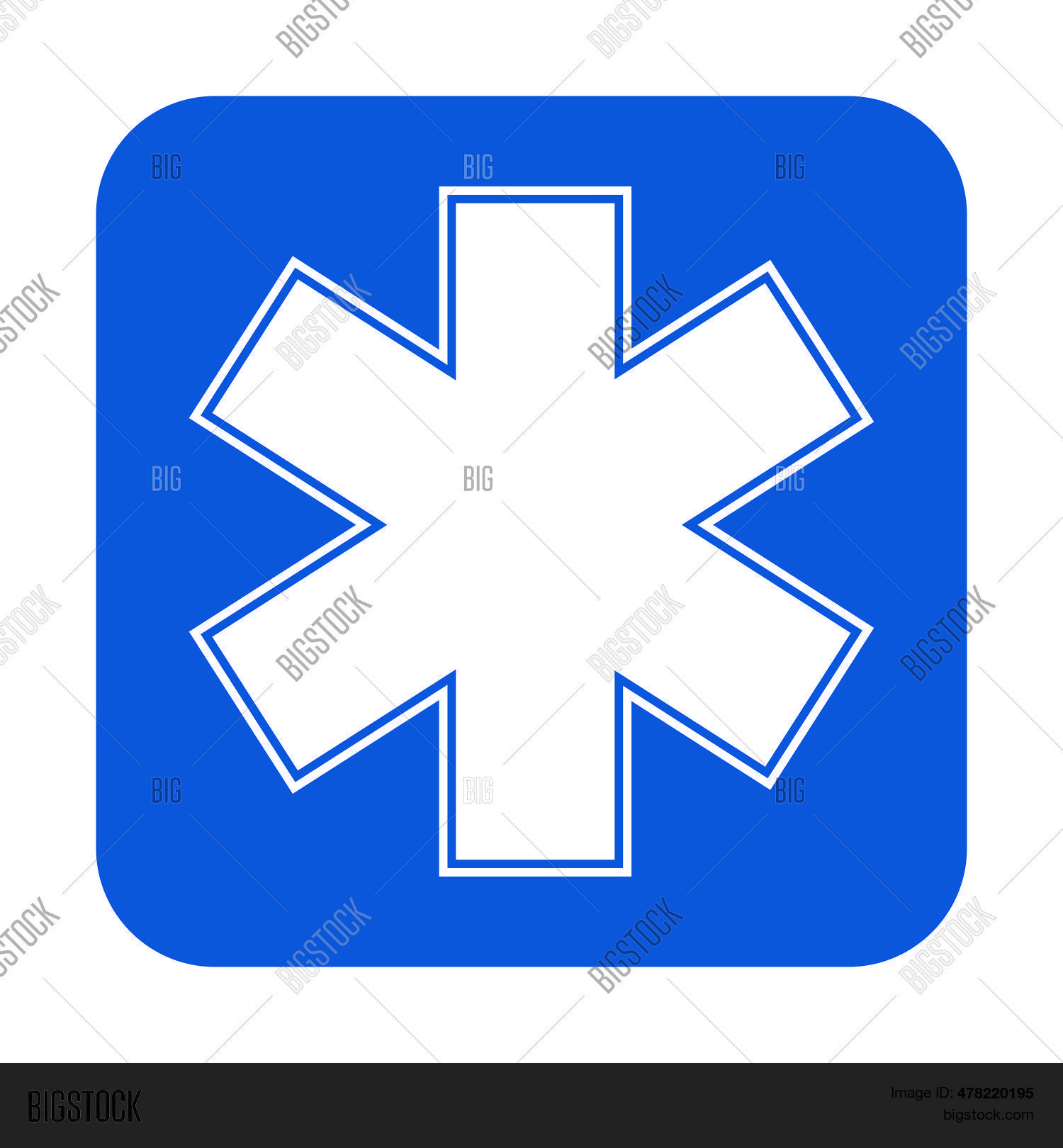 Medical Sign Star Vector & Photo (Free Trial) | Bigstock