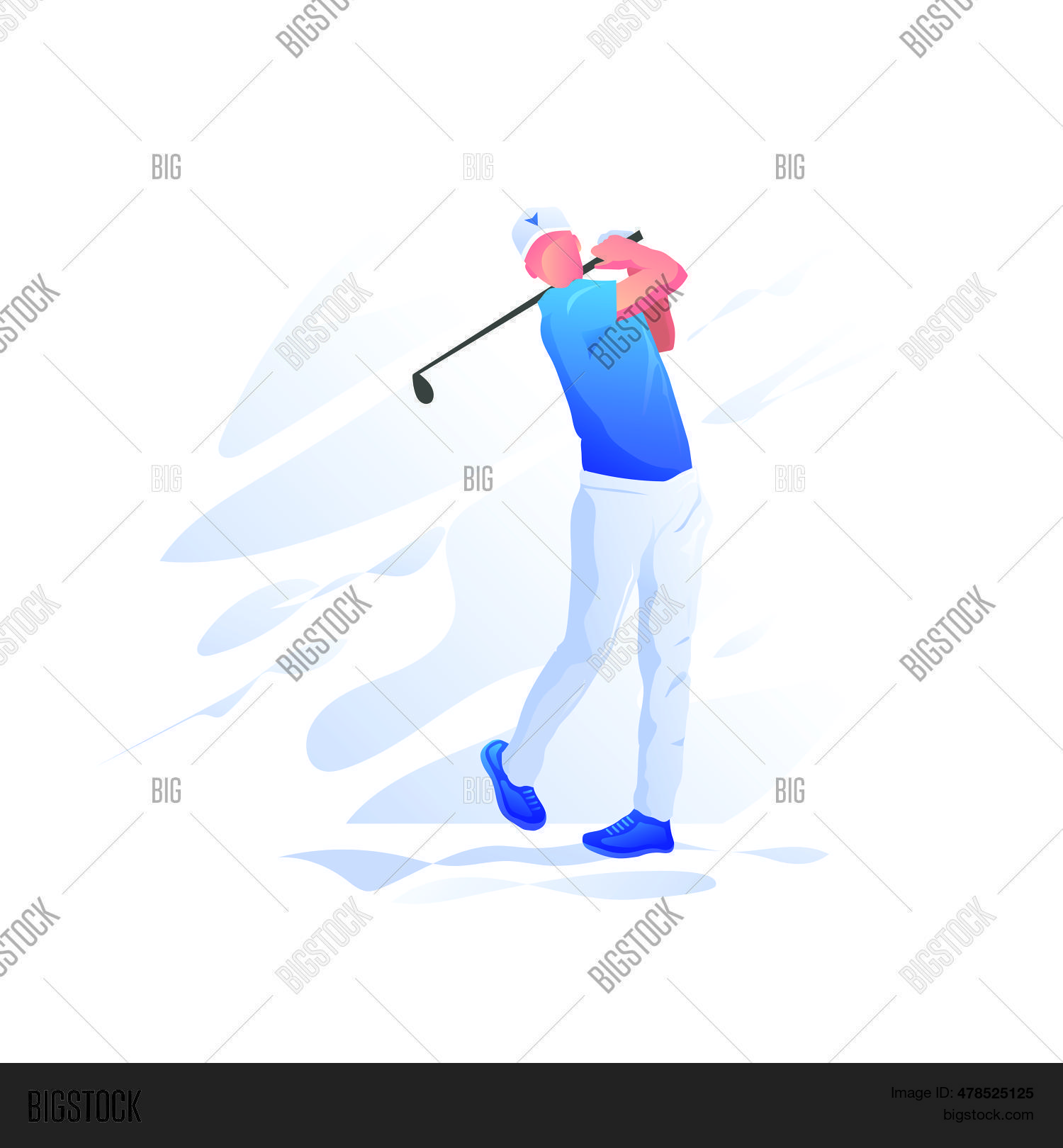 Golf Players Vector Vector & Photo (Free Trial) | Bigstock