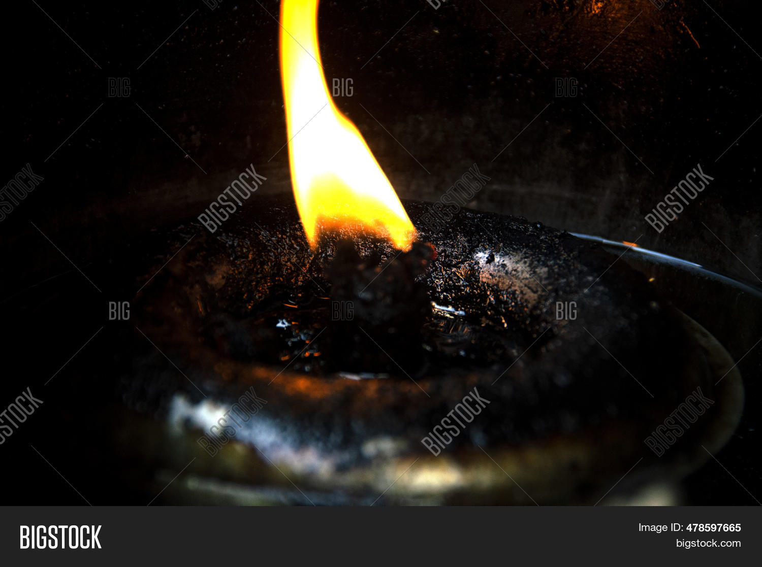 Flame Oil Lamp Had Image & Photo (Free Trial) | Bigstock