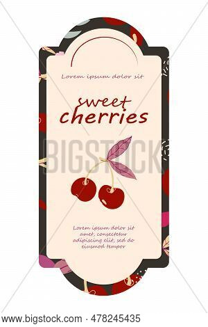 Cherry Products Label Vector & Photo (Free Trial) | Bigstock