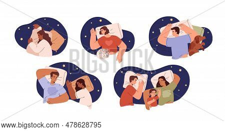 Set People Sleeping Vector & Photo (Free Trial) | Bigstock