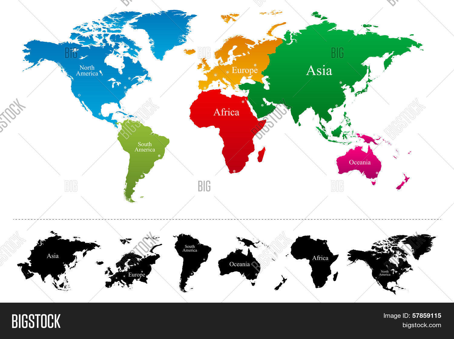 World Map Colorful Vector & Photo (Free Trial) | Bigstock