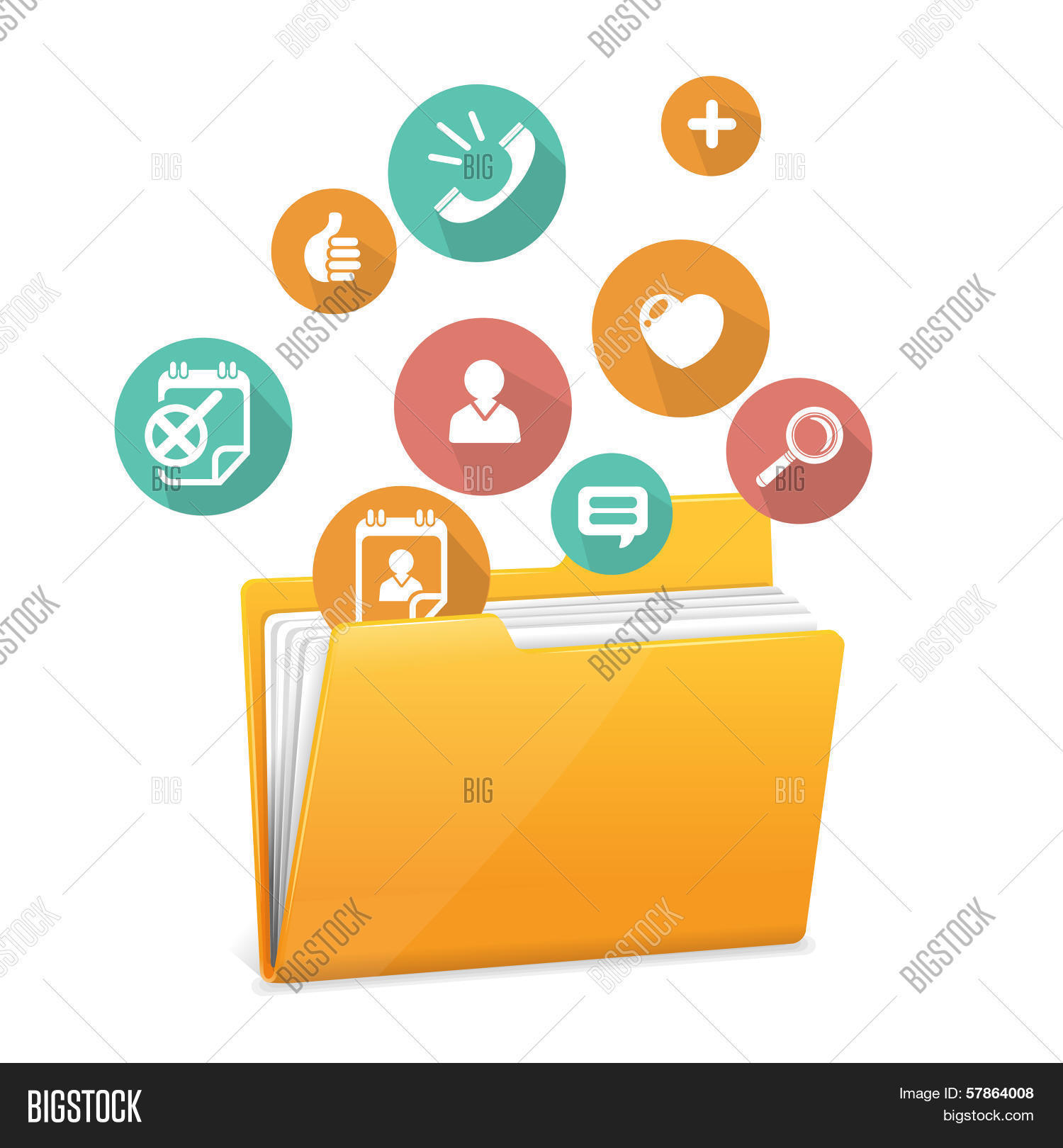 Yellow File Folder Vector & Photo (Free Trial) | Bigstock