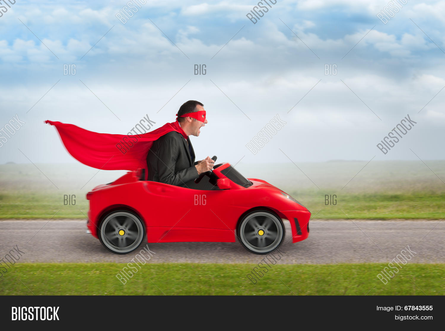 Superhero Man Driving Image & Photo (Free Trial) | Bigstock