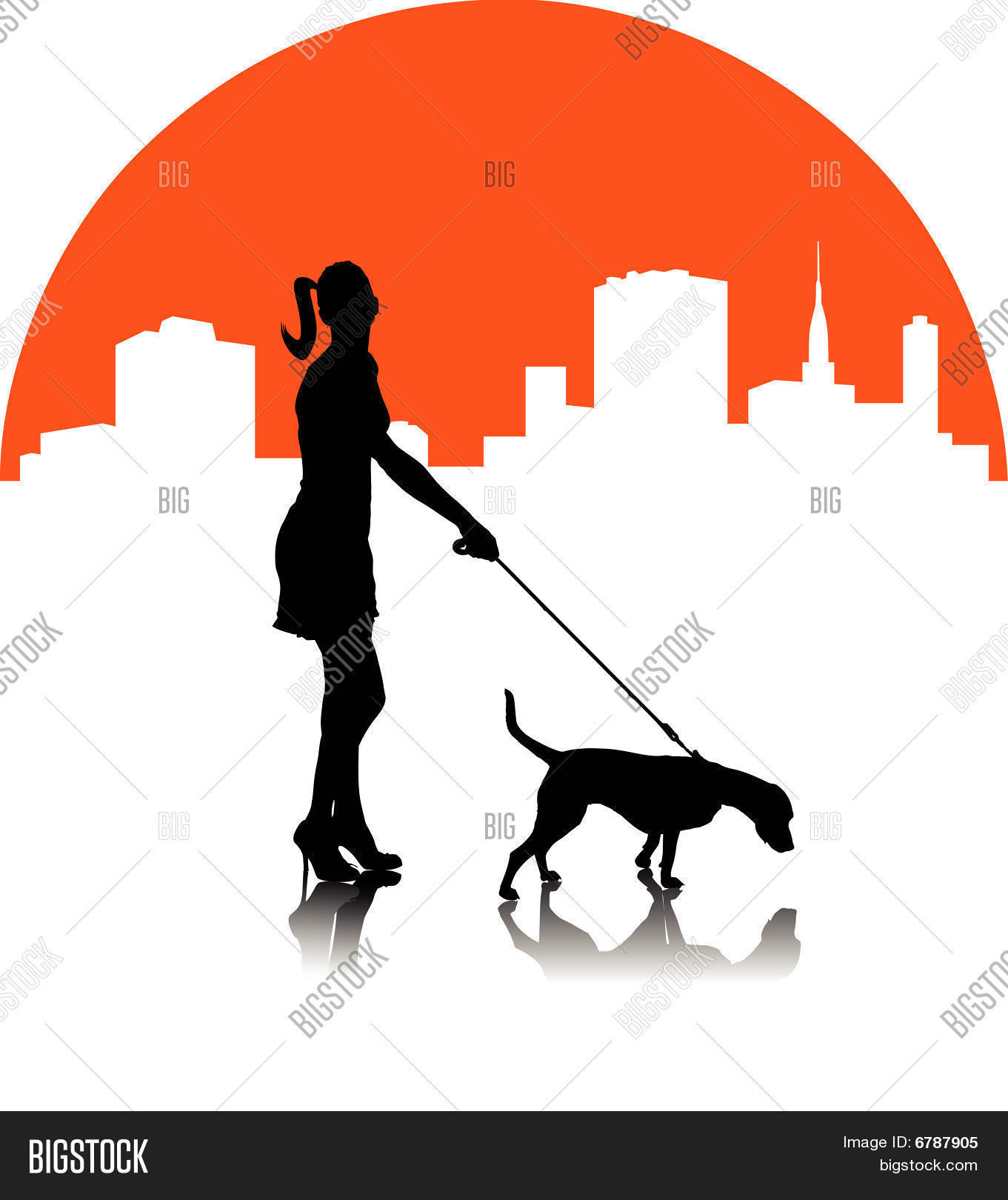 Woman Dog Vector & Photo (Free Trial) | Bigstock