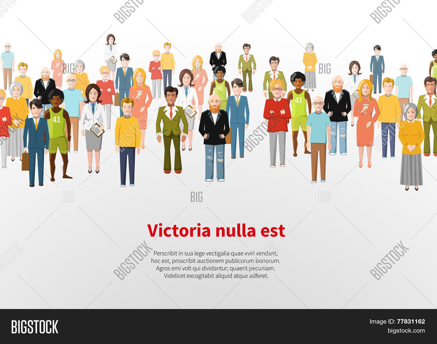 Large Group Cartoon Vector & Photo (Free Trial) | Bigstock
