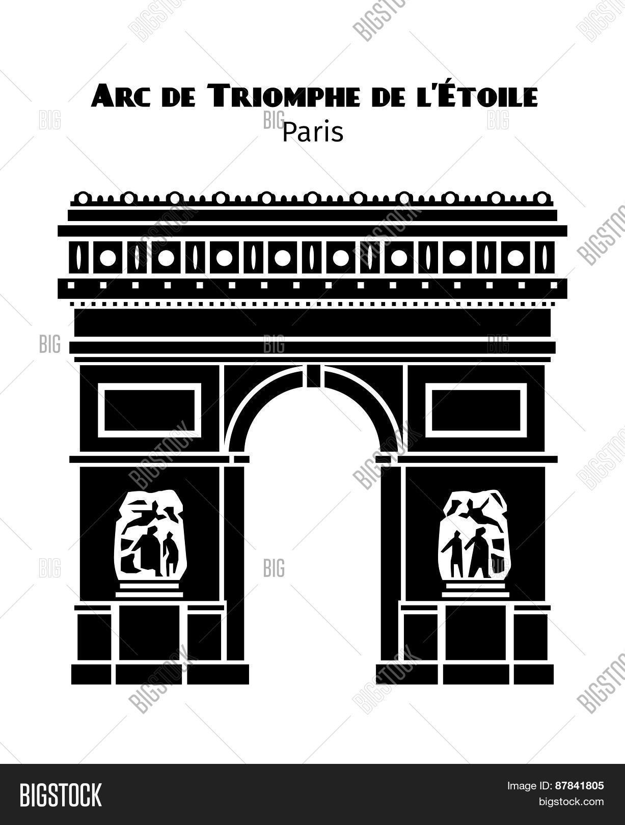 Arc De Triomphe Paris Vector & Photo (Free Trial) | Bigstock