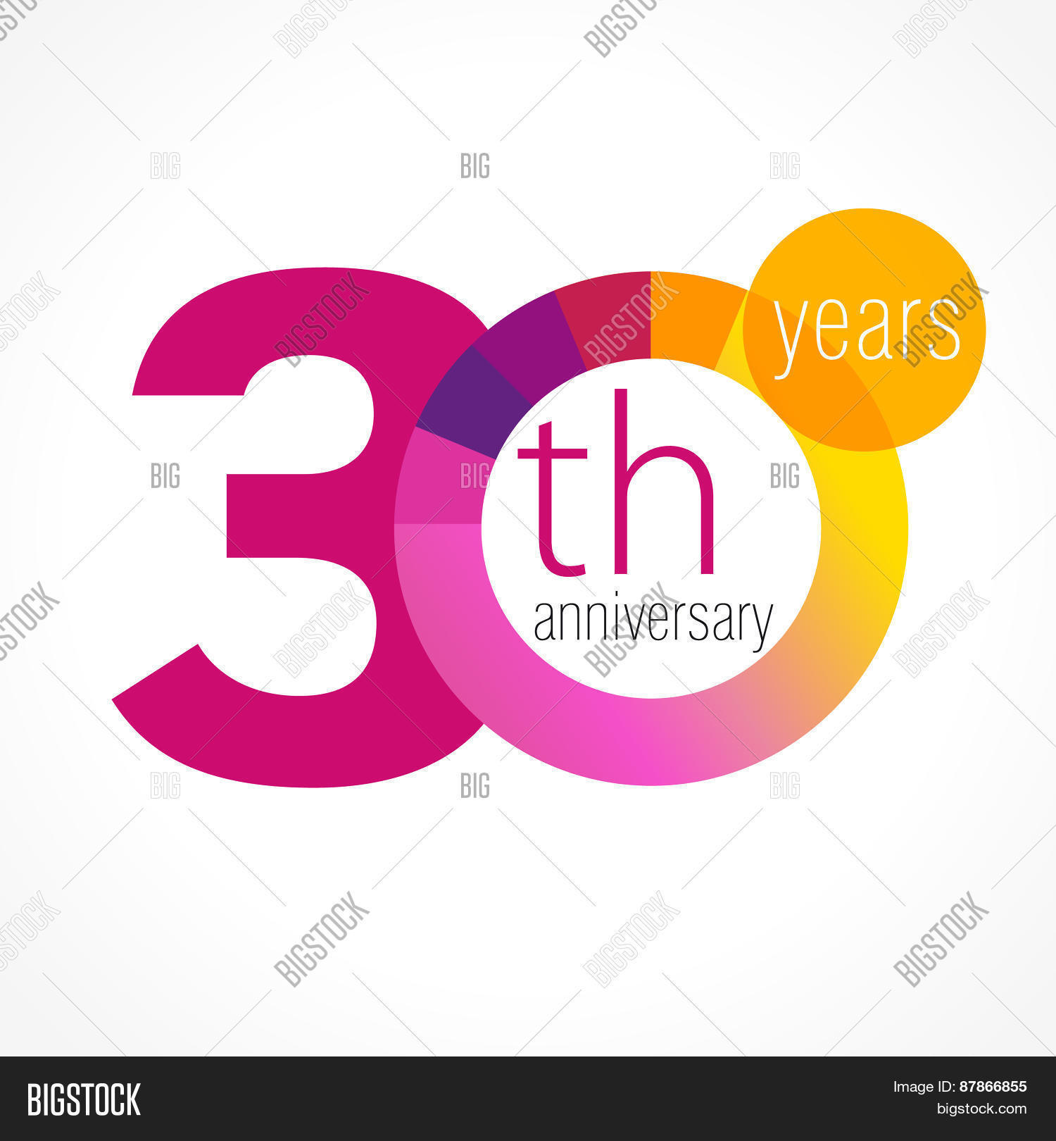 30 Years Old Round Vector & Photo (Free Trial) | Bigstock