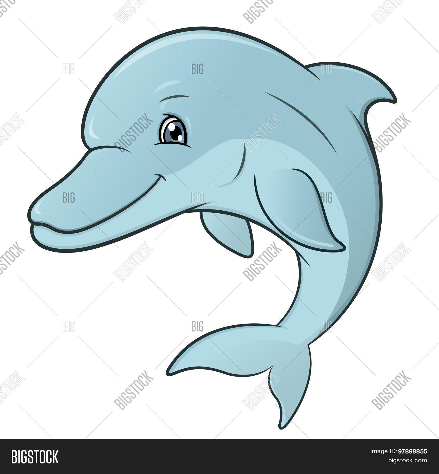 Smiling Dolphin Vector & Photo (Free Trial) | Bigstock