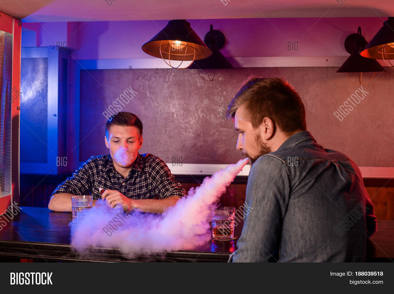 Two Young Men Smoke Image & Photo (Free Trial) | Bigstock