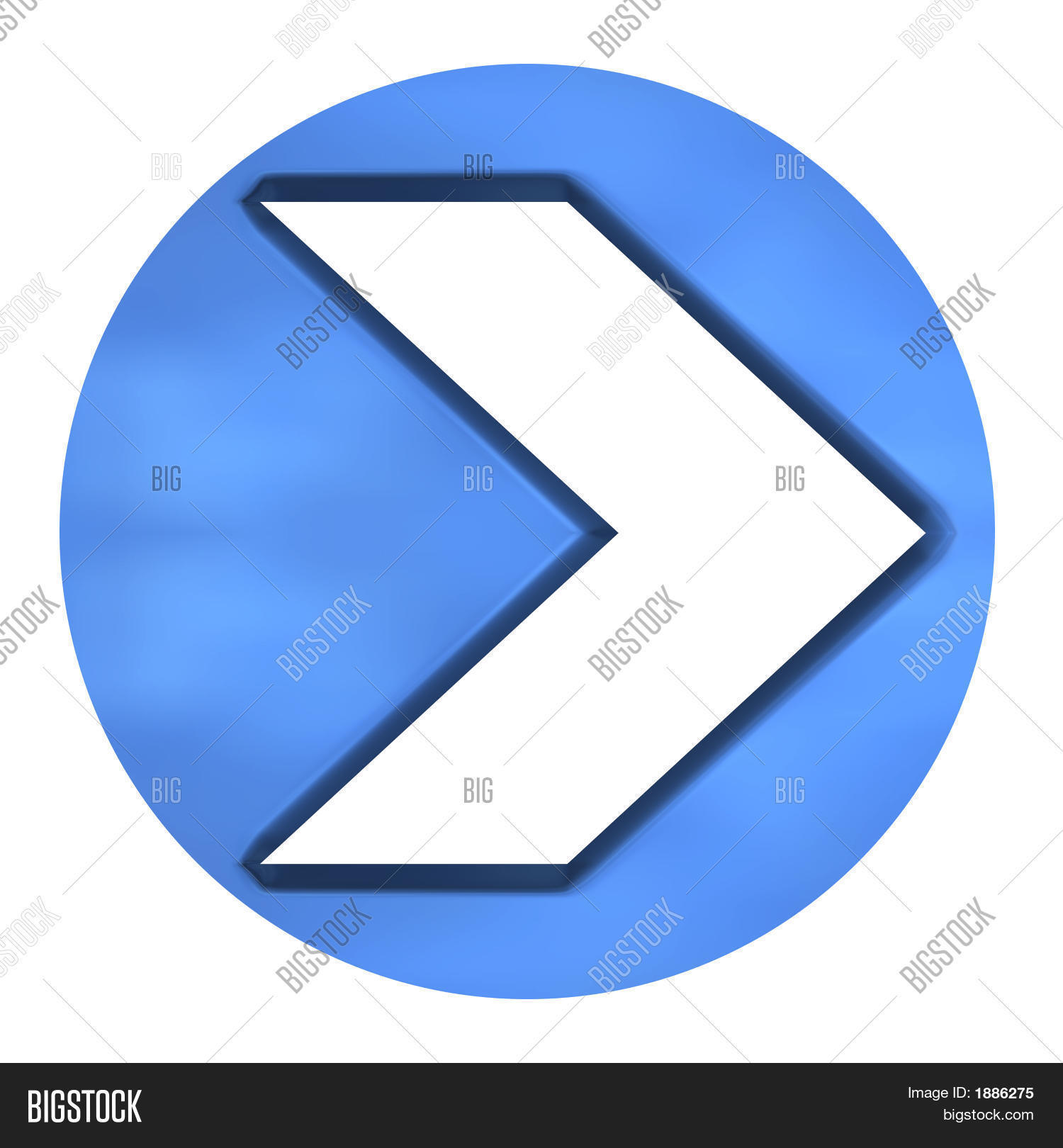 3D Azure Arrow Button Image & Photo (Free Trial) | Bigstock