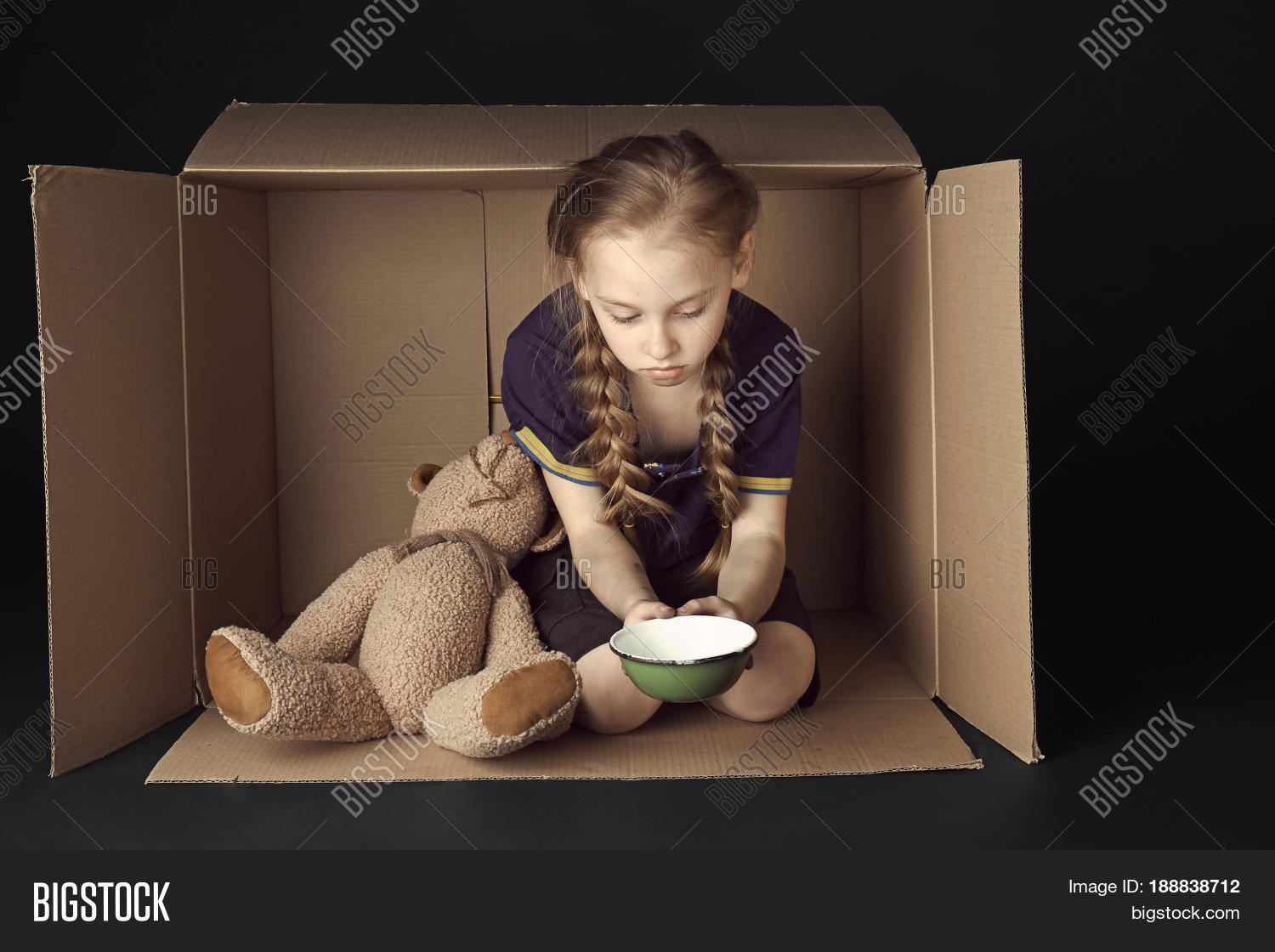 Poor Little Girl Empty Image & Photo (Free Trial) | Bigstock