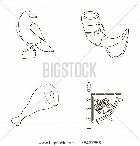 Sitting Crow, Horn Vector & Photo (Free Trial) | Bigstock
