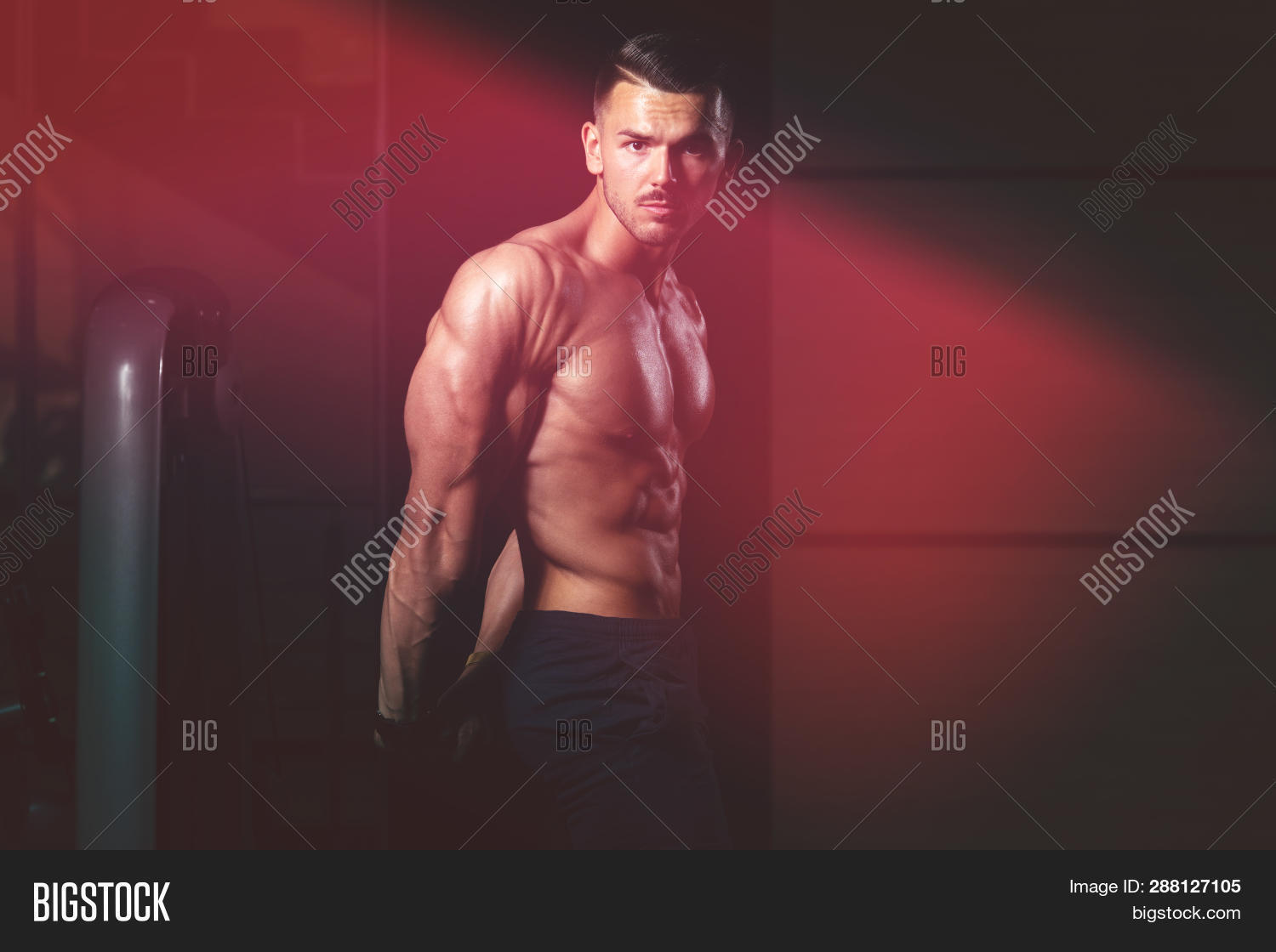 Muscular Man Flexing Image & Photo (Free Trial) | Bigstock