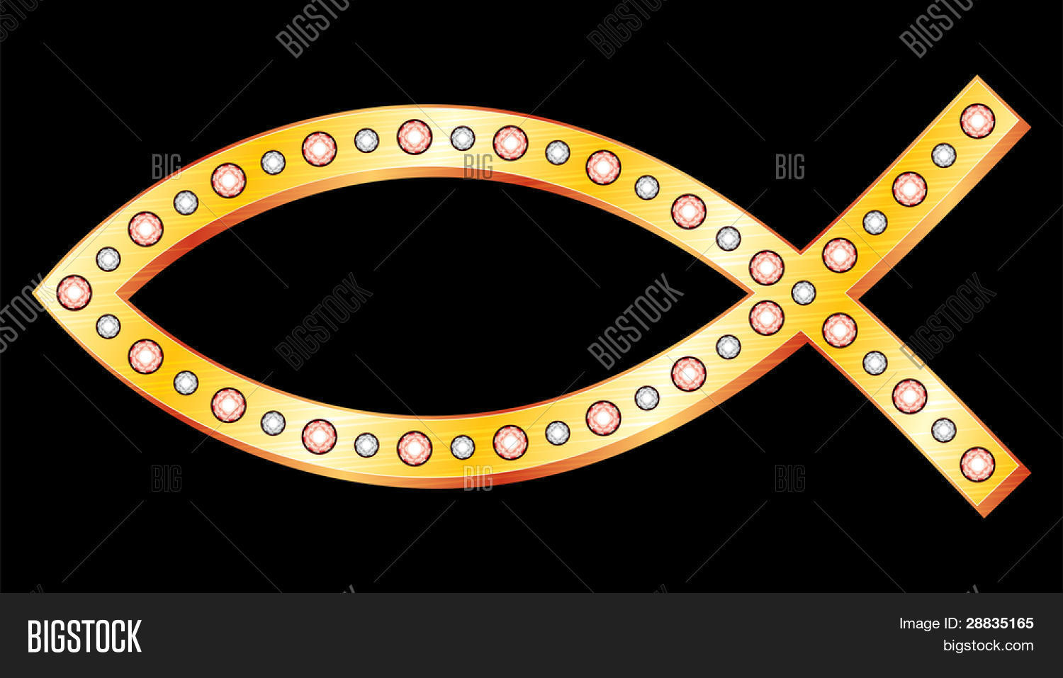 Gold Fish Symbol Vector & Photo (Free Trial) | Bigstock