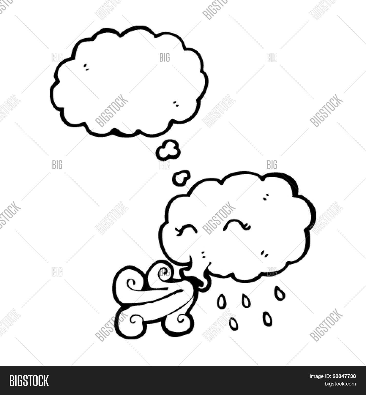 Cartoon Cloud Blowing Vector & Photo (Free Trial) | Bigstock