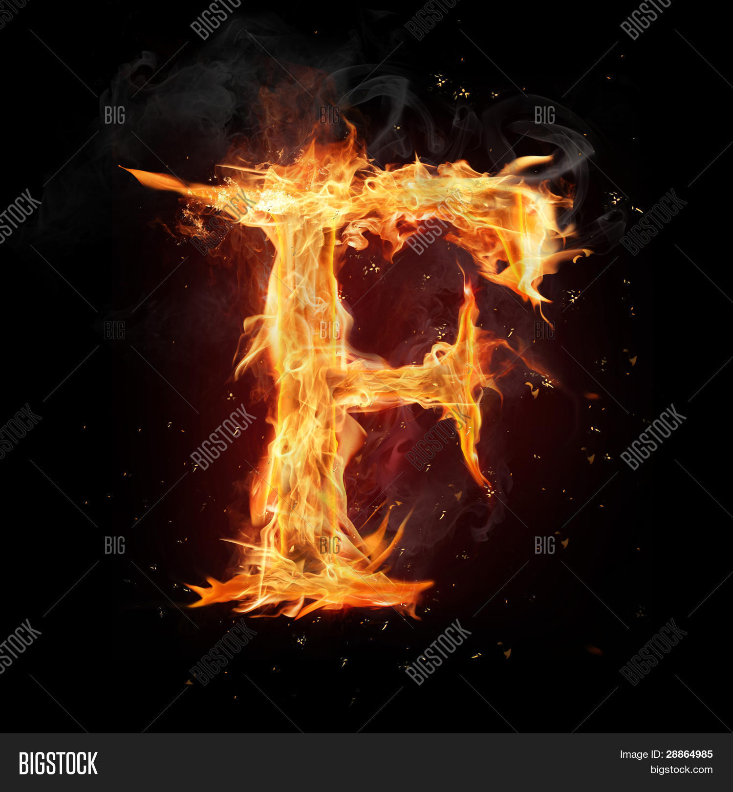 A Alphabet In Fire