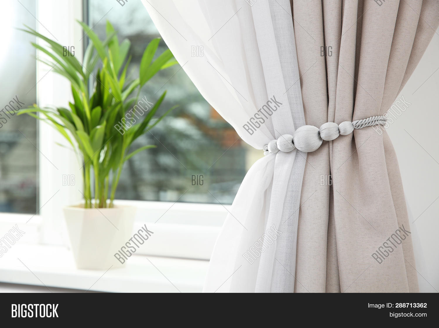 Draped Window Curtains Image & Photo (Free Trial) | Bigstock
