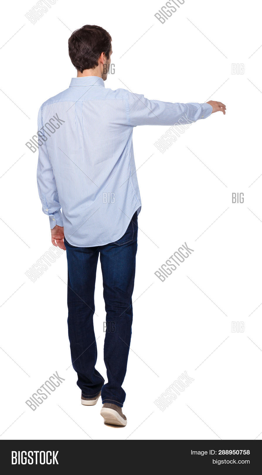 Man Walking White Background