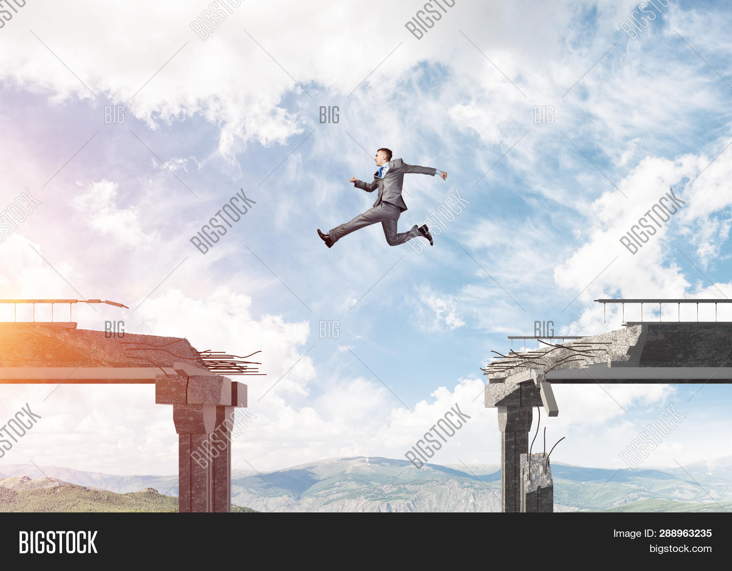 Businessman Jumping Image & Photo (Free Trial) | Bigstock