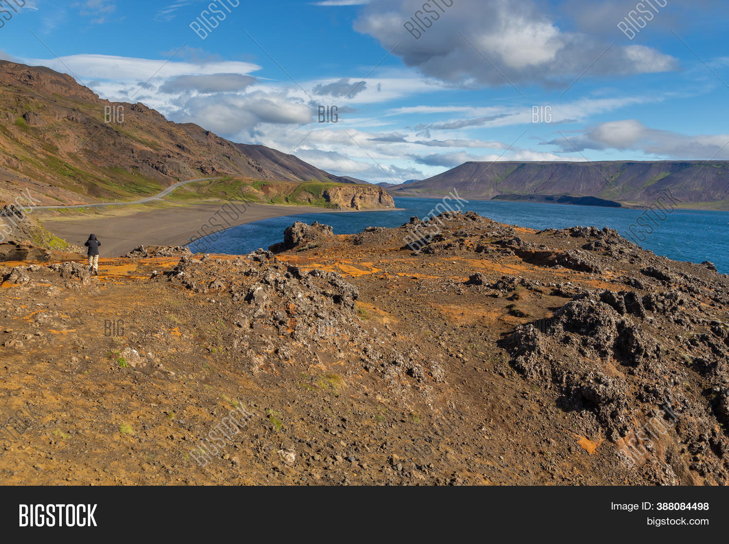 Volcanic Beach On Lake Image & Photo (Free Trial) | Bigstock