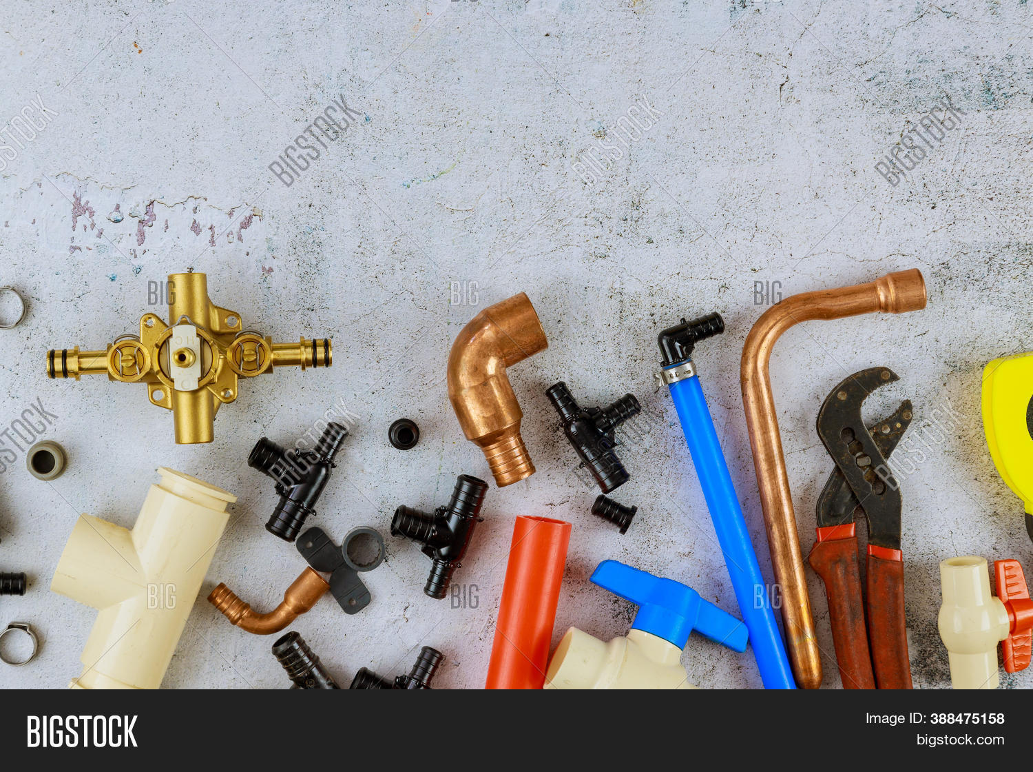 Various Plumbers Tools Image & Photo (Free Trial) | Bigstock