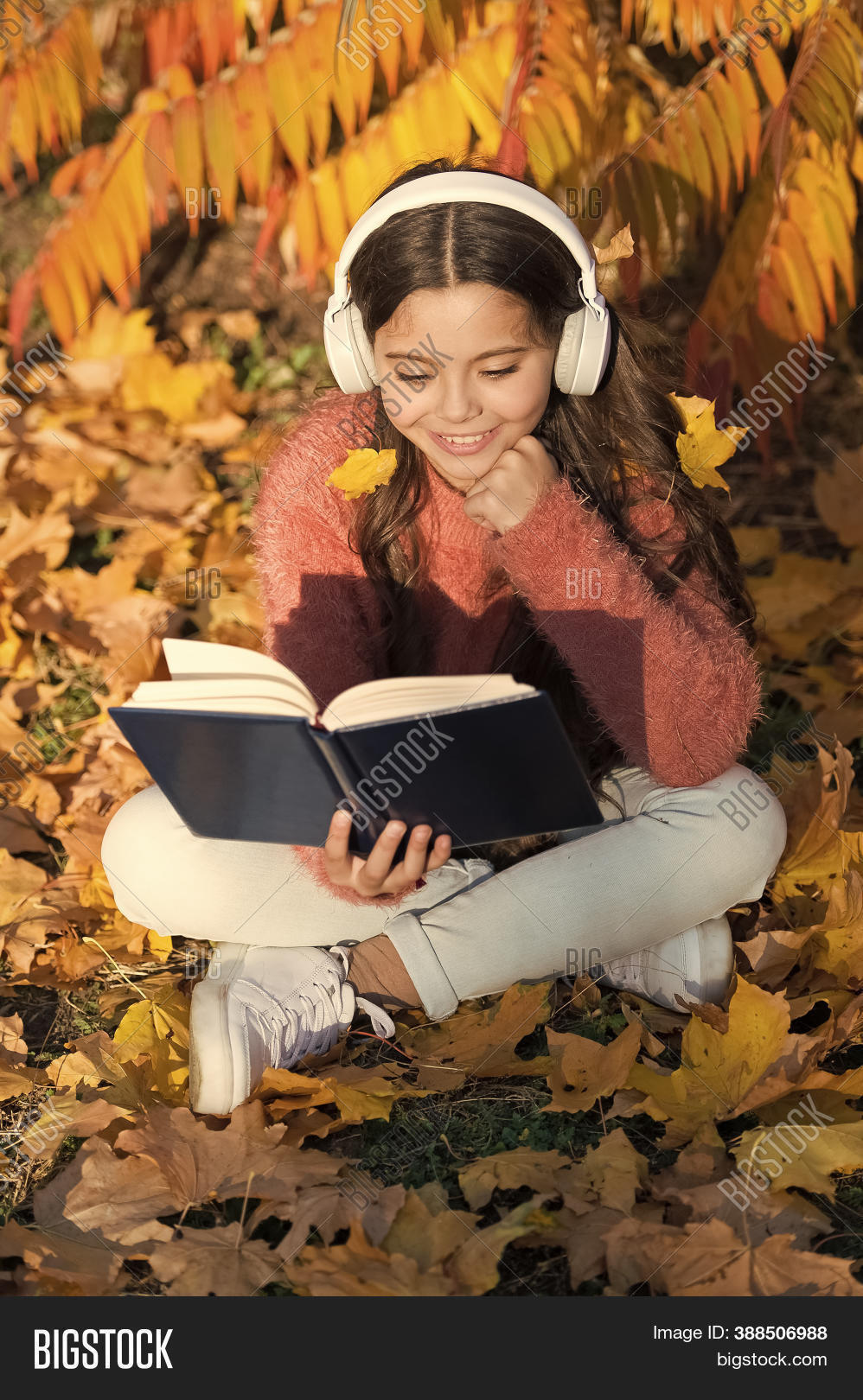 Girl Read Book Autumn Image & Photo (Free Trial) | Bigstock