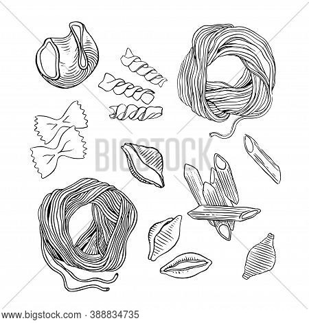 Set Hand Drawn Pasta Vector & Photo (Free Trial) | Bigstock