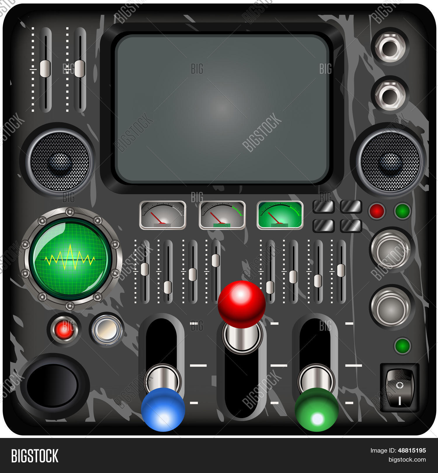 Retro Control Panel Vector & Photo (Free Trial) | Bigstock