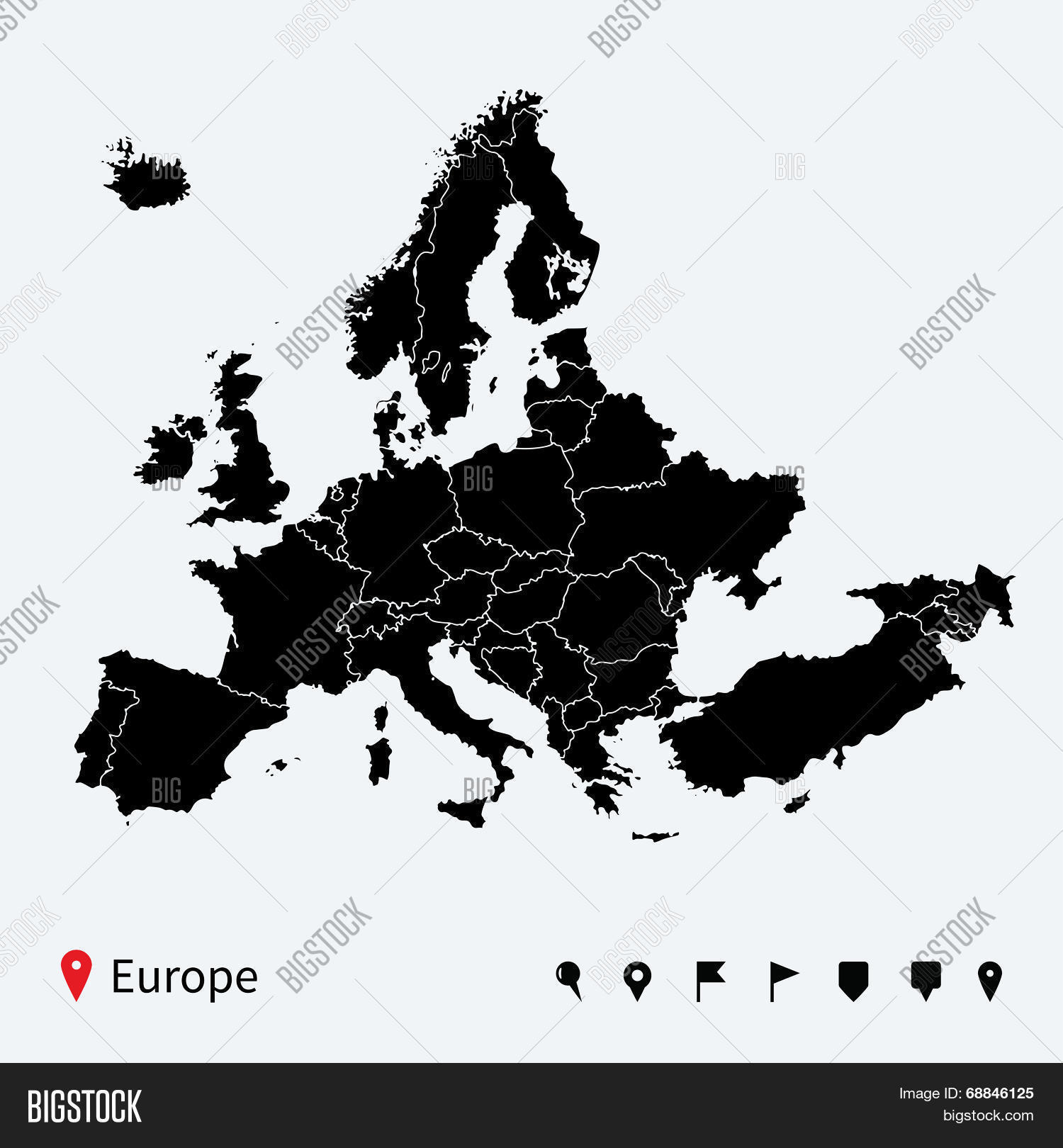 High Detailed Europe Vector & Photo (Free Trial) | Bigstock