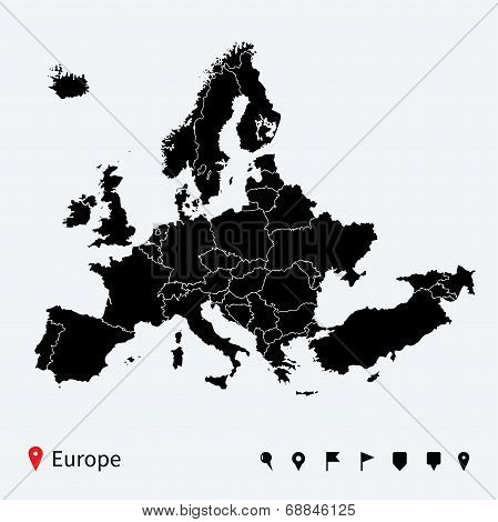 High Detailed Europe Vector & Photo (Free Trial) | Bigstock