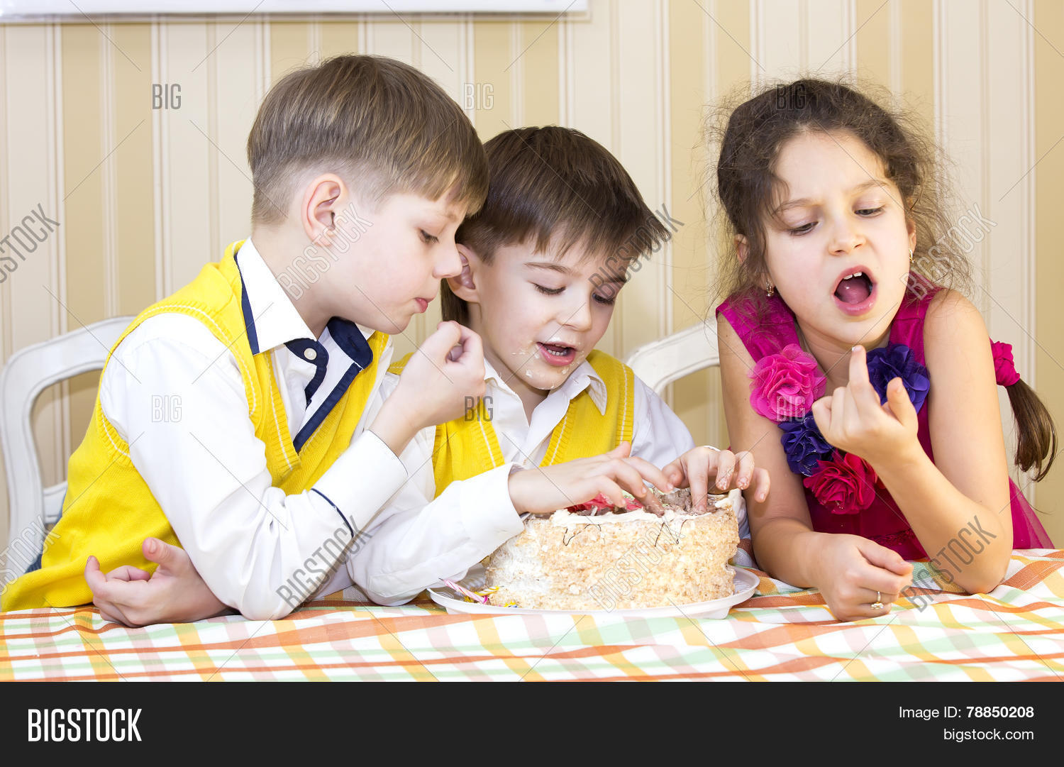 Kids Eat Cake Image & Photo (Free Trial) | Bigstock