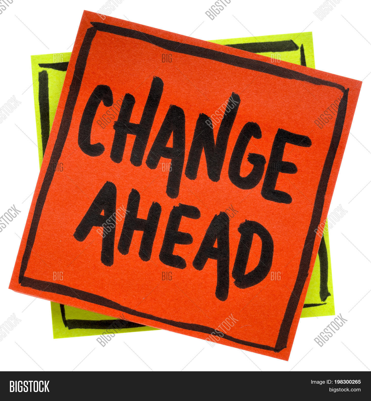 Change Ahead Warning, Image & Photo (Free Trial) | Bigstock