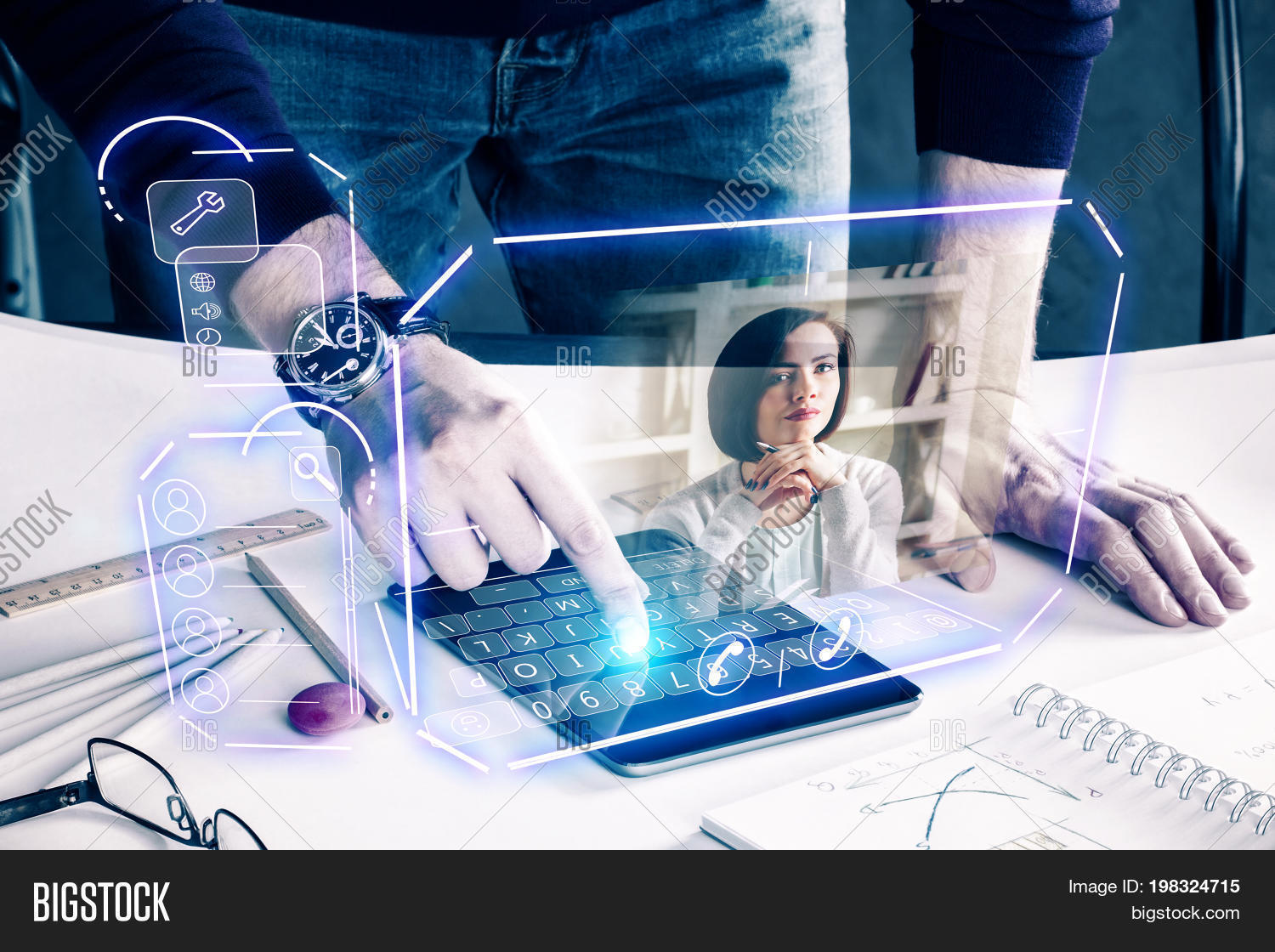 Man Pad Leaning On Image & Photo (Free Trial) | Bigstock