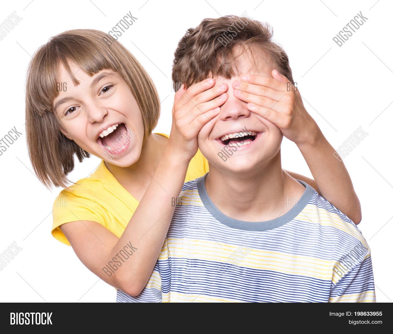 Teen Girl Covering Boy Image & Photo (Free Trial) | Bigstock