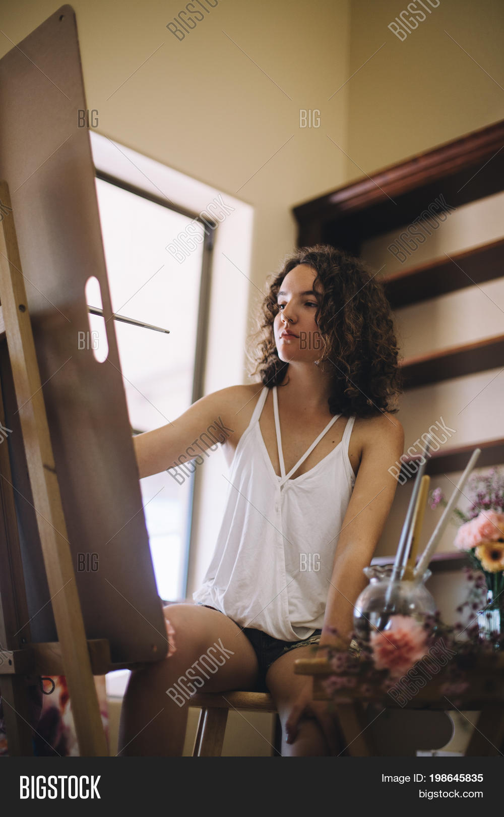 Smiling Artist Girl Image & Photo (Free Trial) | Bigstock