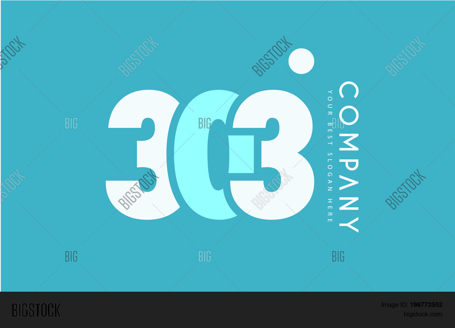 Number 303 Blue White Vector & Photo (Free Trial) | Bigstock