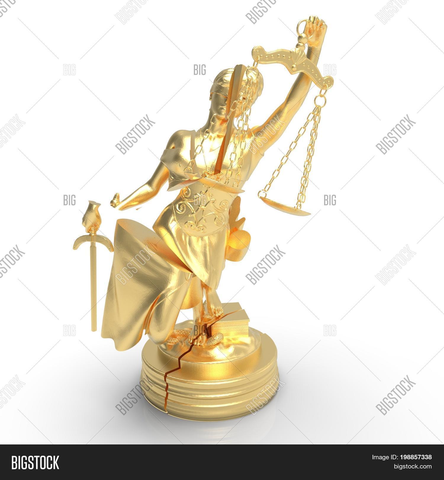 Broken Lady Justice 3d Image & Photo (Free Trial) | Bigstock