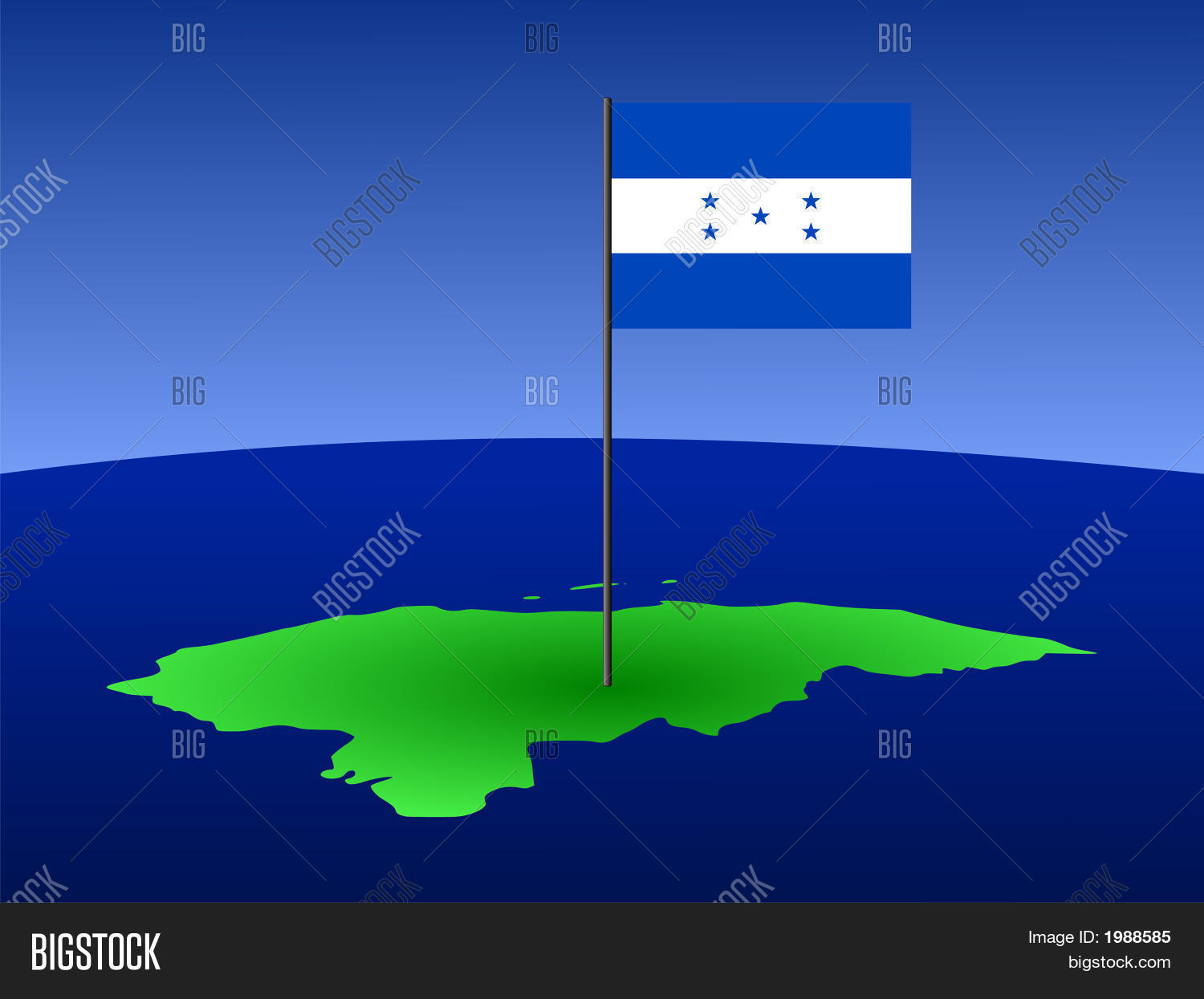 Map Honduras Flag Image & Photo (Free Trial) | Bigstock