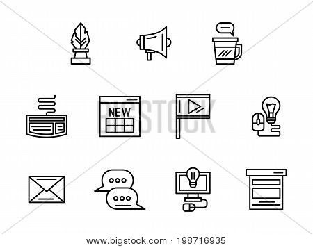 Symbols Web Blog. Vector & Photo (Free Trial) | Bigstock